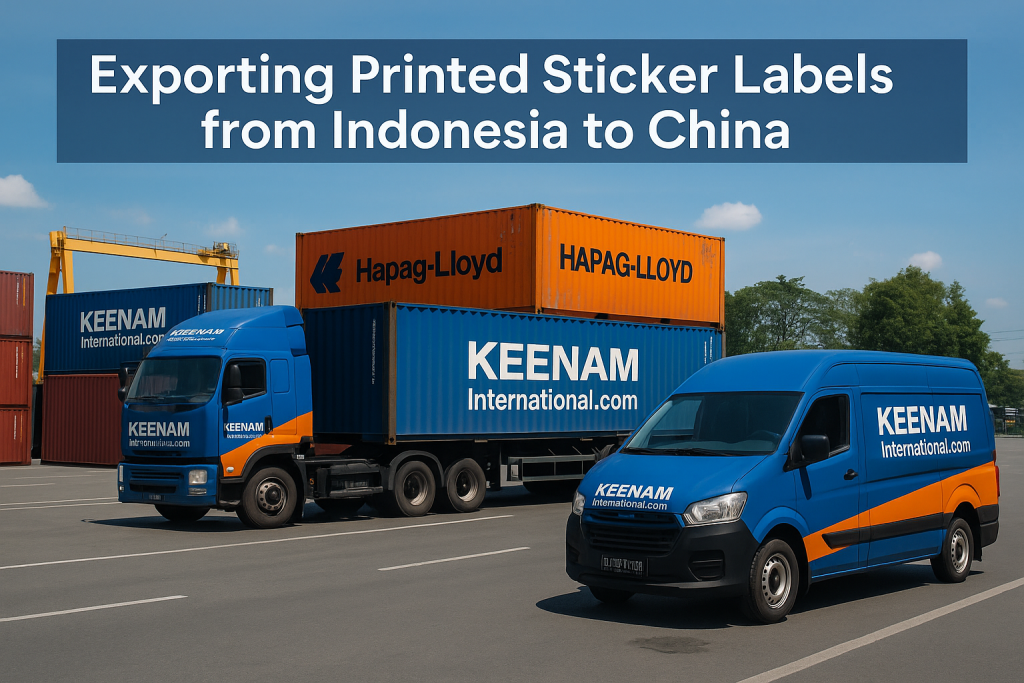 Export Printed Sticker Labels from Indonesia to China